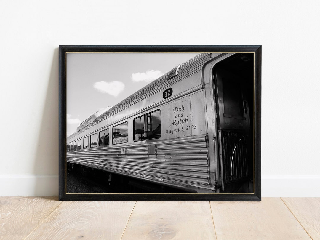 Vintage Train Personalized Print, Gift for Train Lover, Train Gift for ...