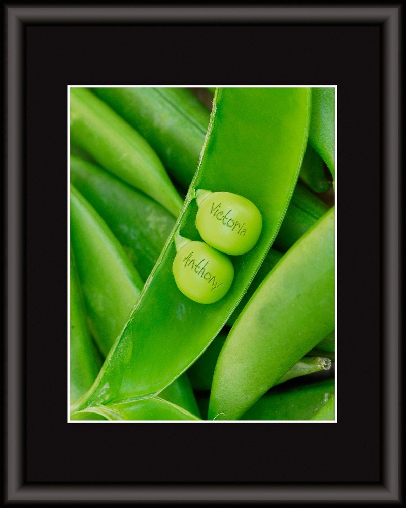 Pea Pod Personalized Art Best Friends Gift Unique Gift for - Etsy