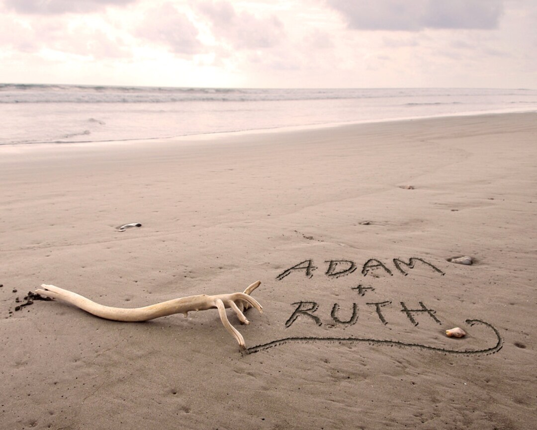 Personalized Names in Sand Photo Coastal Decor Custom Beach - Etsy