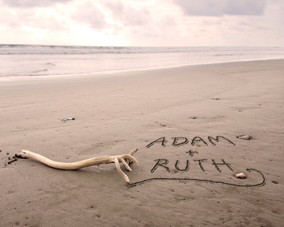 Personalized Names in Sand Photo Coastal Decor Custom Beach | Etsy
