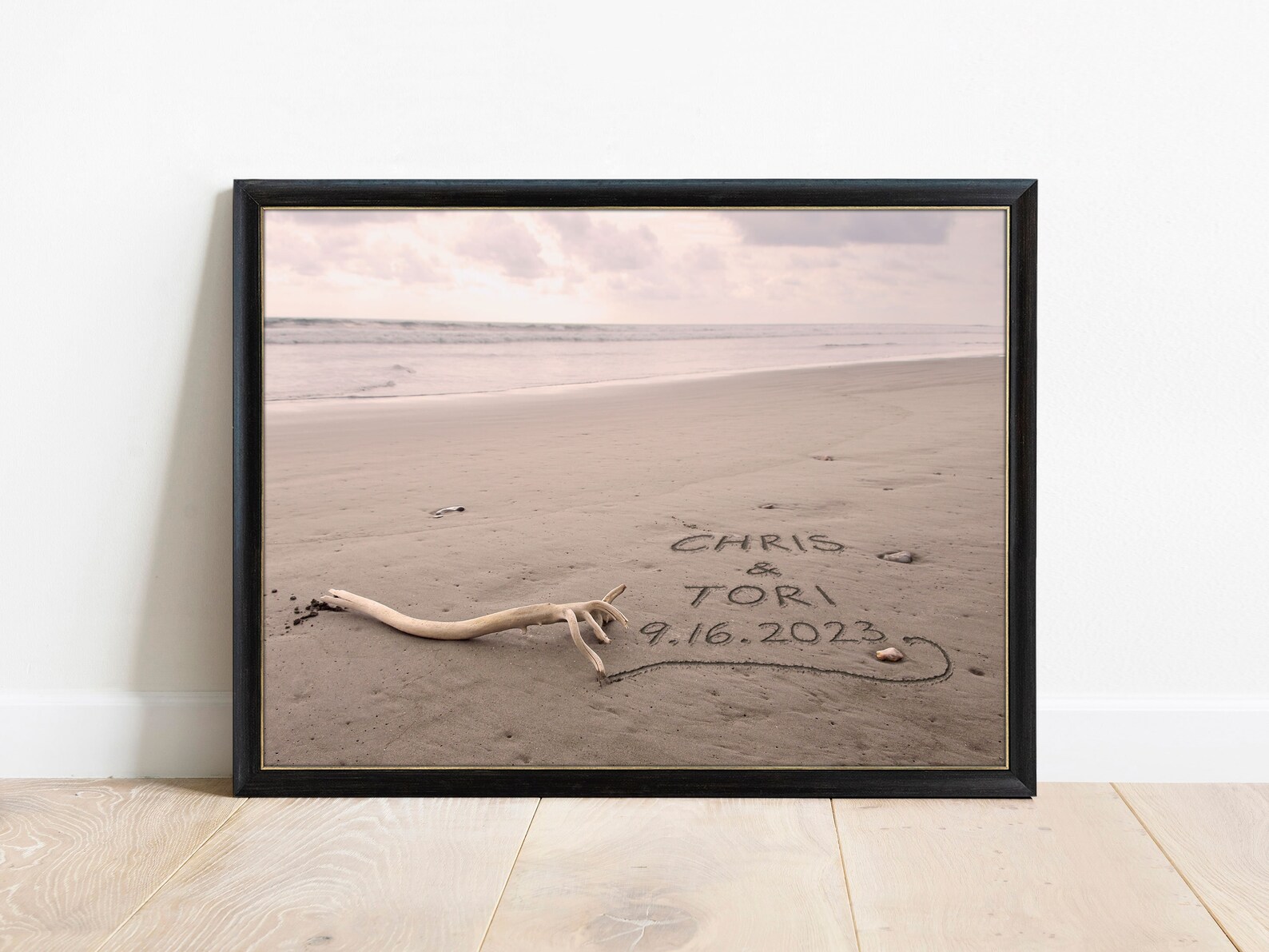 Personalized Names in Sand Photo, Coastal Decor, Custom Beach Art ...
