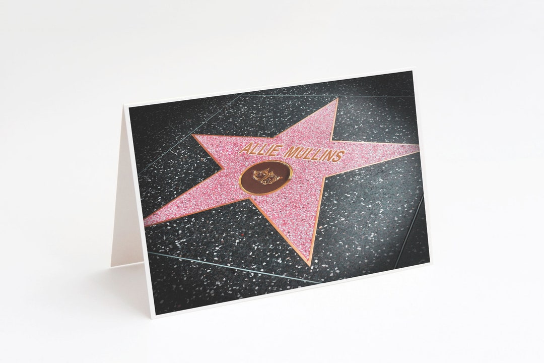 Hollywood Star Personalized Card, Card for Film Maker, Musician, Actor ...