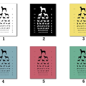 Dog Eye Chart Print, Vet Décor, Gift for Veterinarian, Vet Tech Gift ...