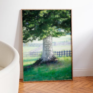 Personalized Tree Art, Tree Wall Art, Custom Print, Personalized Gifts ...
