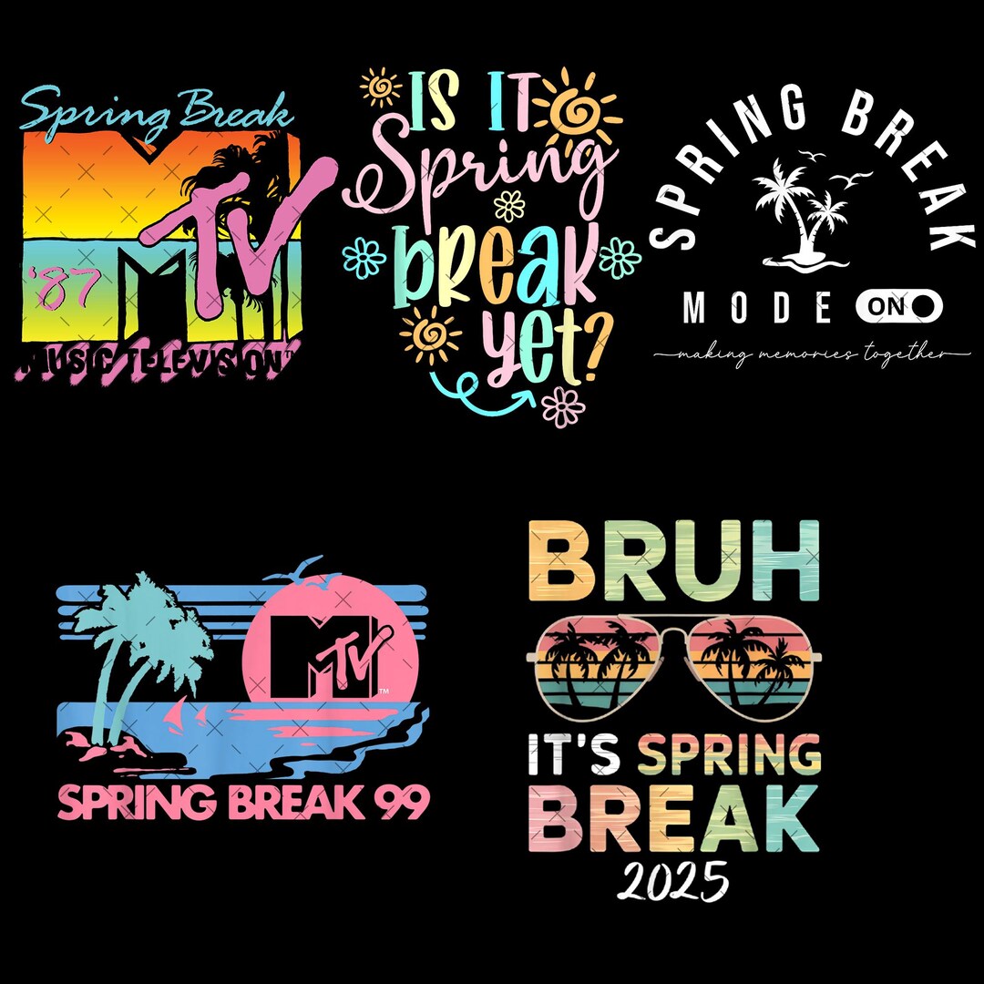 Spring Break 2025 Png Bundle, Spring Break Shirt Png, Spring Break ...