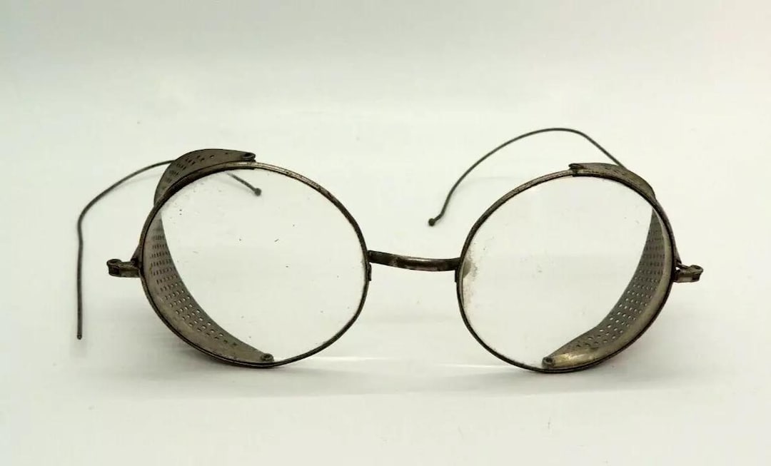 Vintage Willson Safety Goggles Eye Glasses Wire Rim Mesh As-is Steam ...