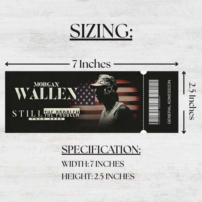Morgan Wallen Still the Problem Tour Concert Digital Download Ticket ...