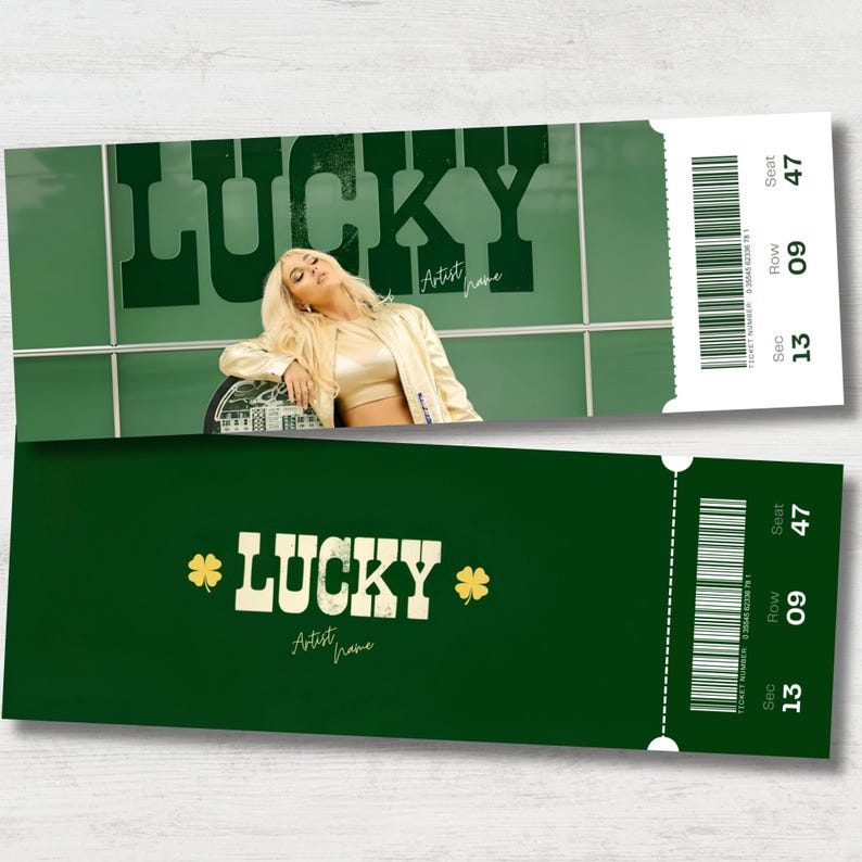 Editable Concert Ticket Template, DIY Event Ticket, Surprise Gift ...