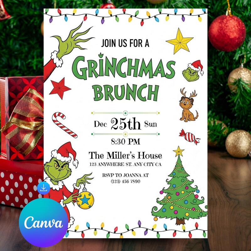 Grinch Brunch Template - Etsy