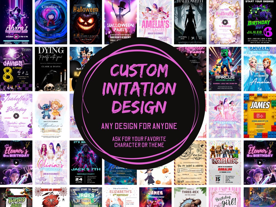 Custom Birthday Invitation, Custom Video Invitation, Made to Order ...