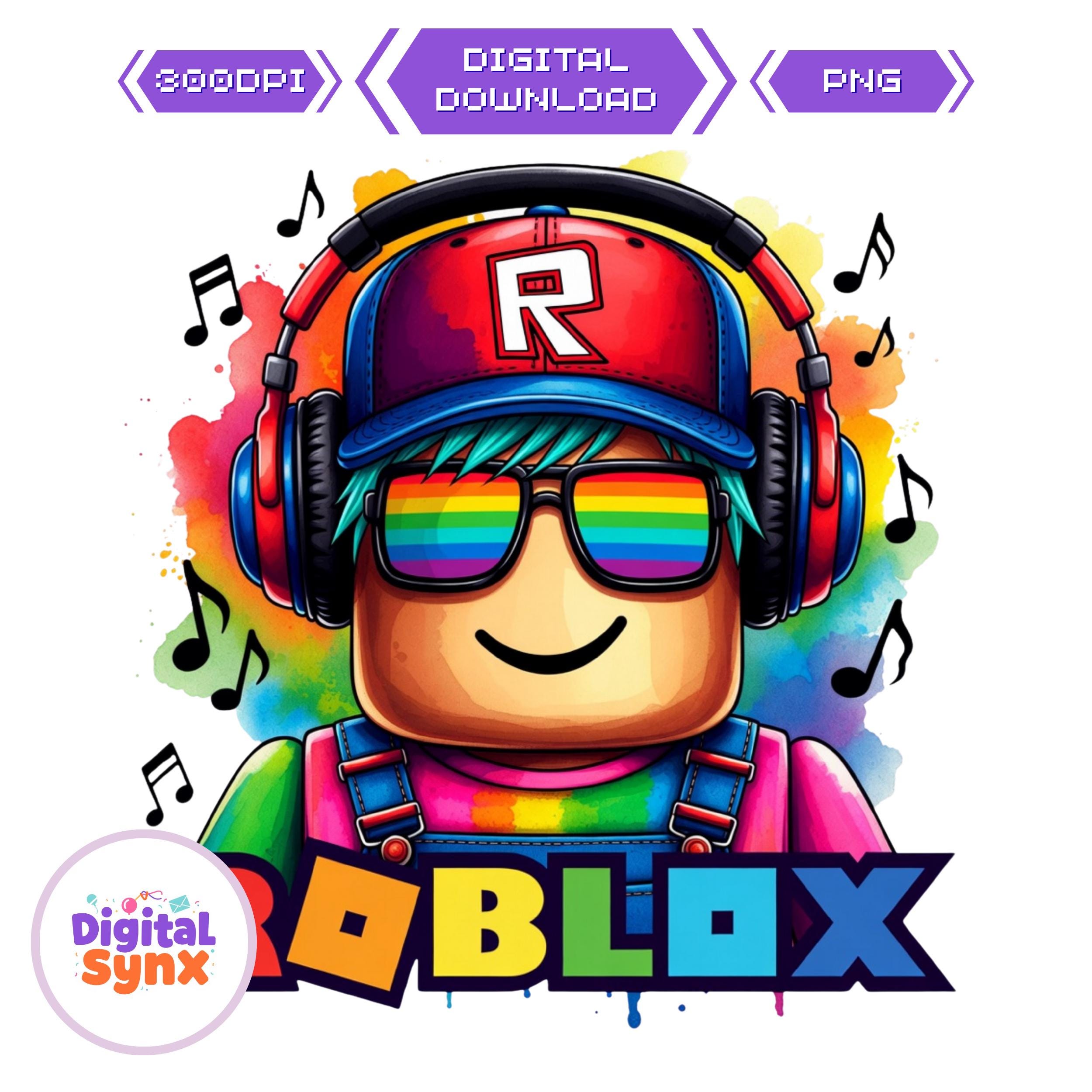 Watercolor Roblox Character PNG Six Seven 67 RB Inspired Digital ...