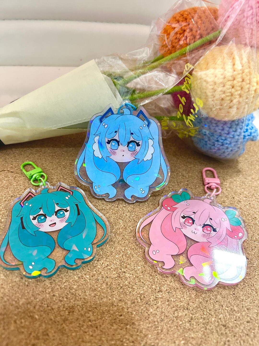 Hatsune Miku Keychains - Etsy