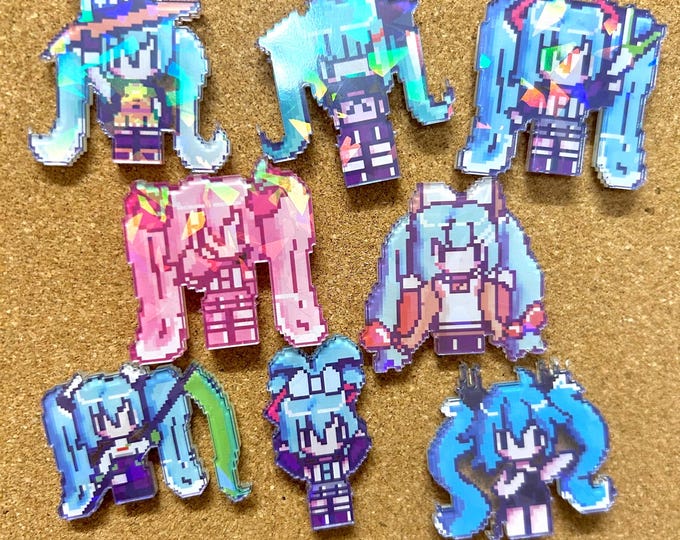 Hatsune Miku Pixel Art Pins - Etsy