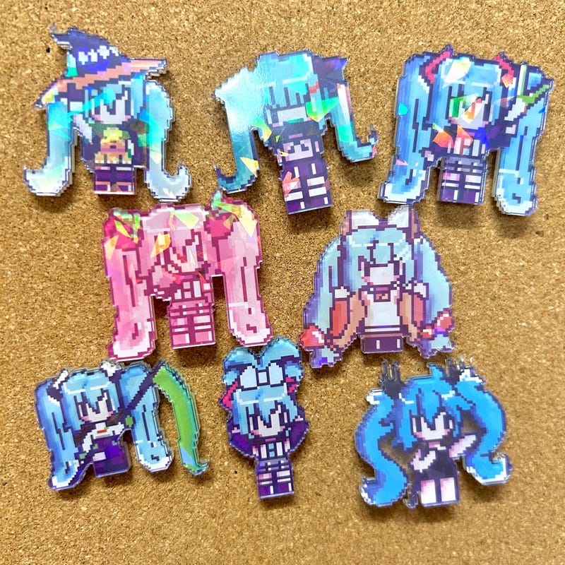 Pixel Art Pins - Etsy