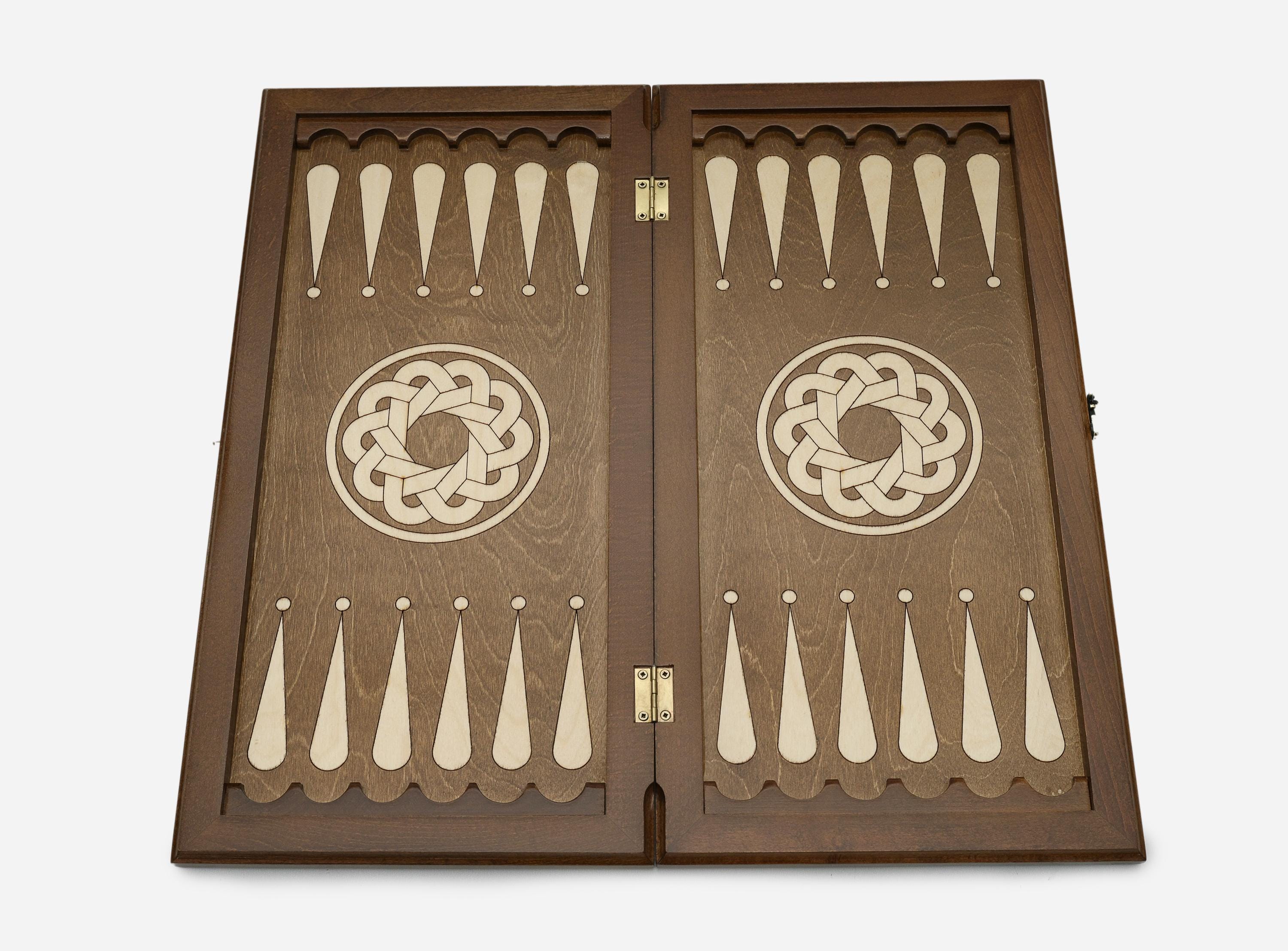 Modern Chess and Backgammon Board Set With Eagle, Handmade Wooden ...