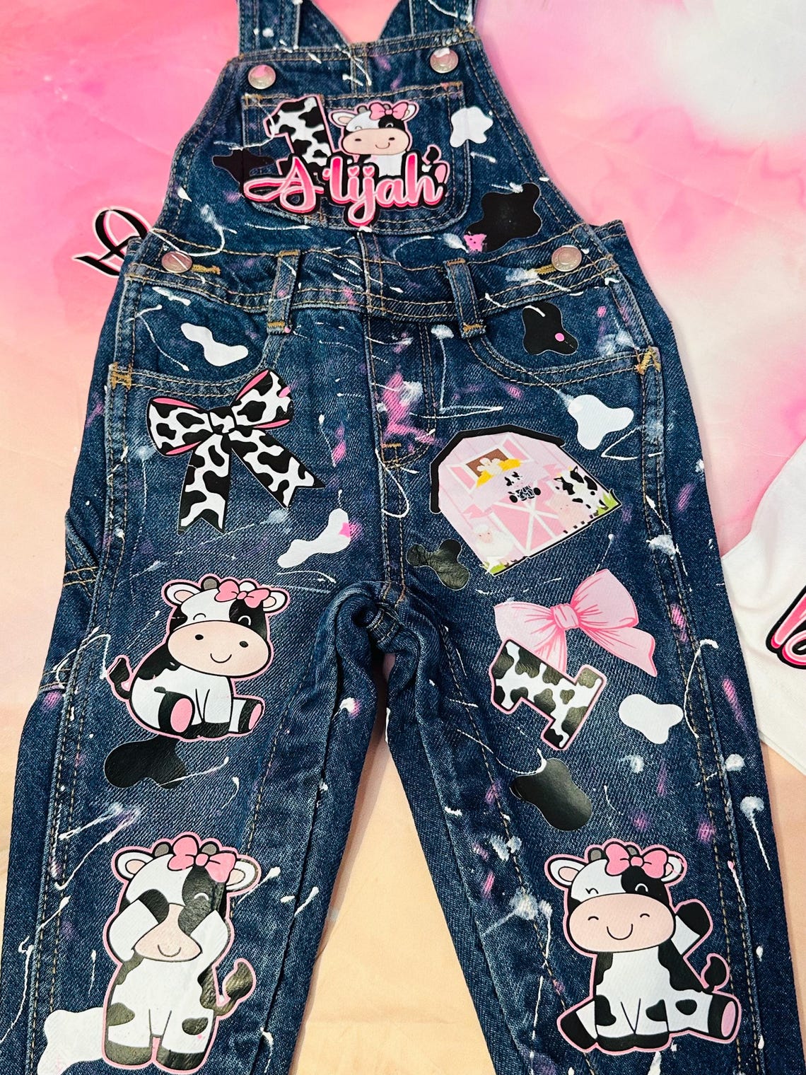 Custom Denim Overalls Birthday Outfit: Rodeo, Farm, or Character Theme ...