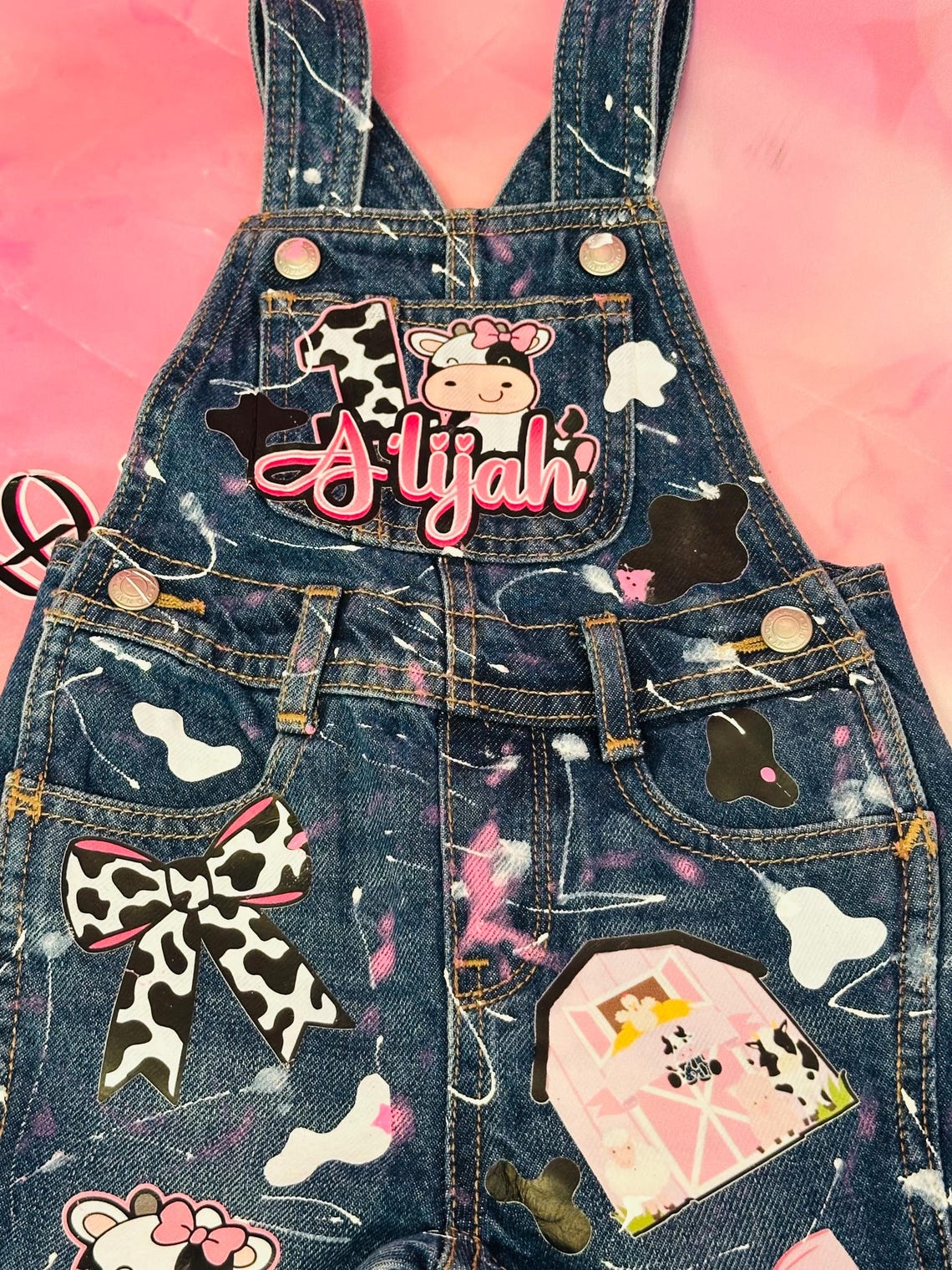 Custom Denim Overalls Birthday Outfit: Rodeo, Farm, or Character Theme ...