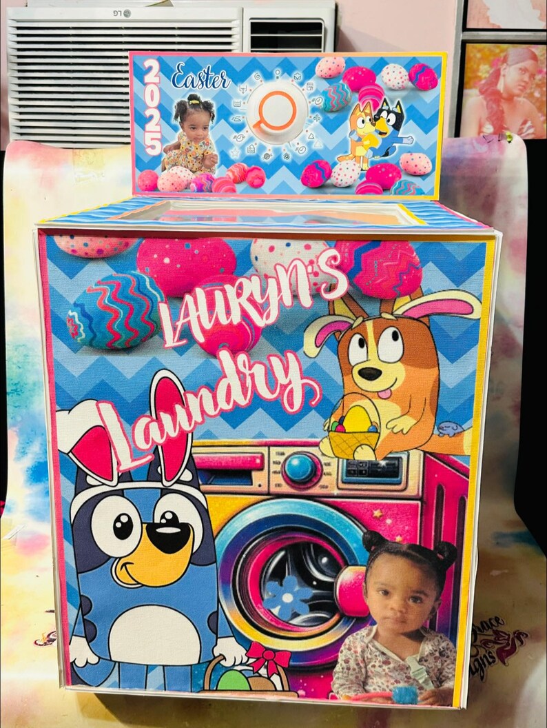 CANVA Bluey Easter Washing Machine Template - Etsy