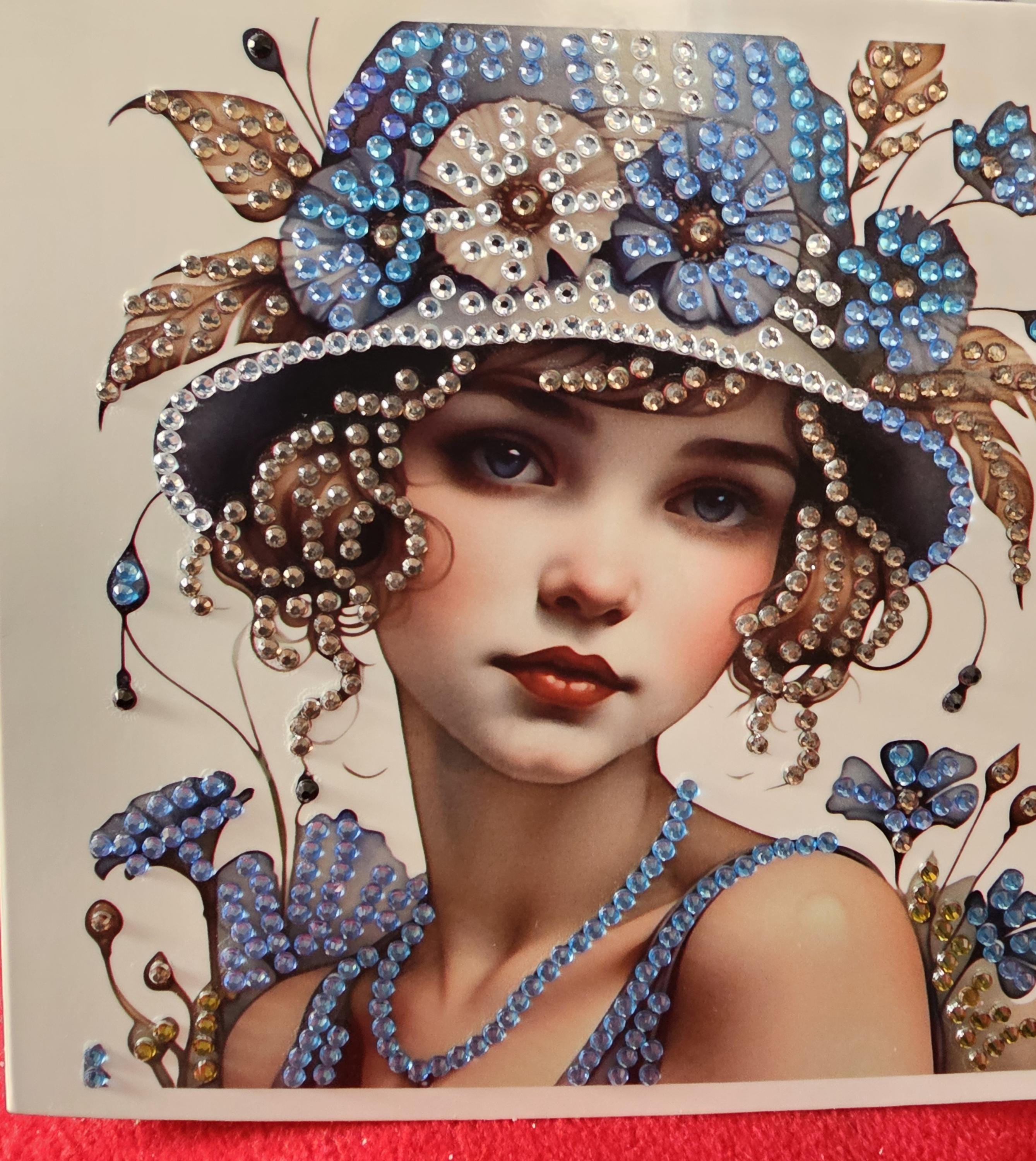 Diamond Art 1920s Flapper Girl Style Blank Greetings Card - Various ...