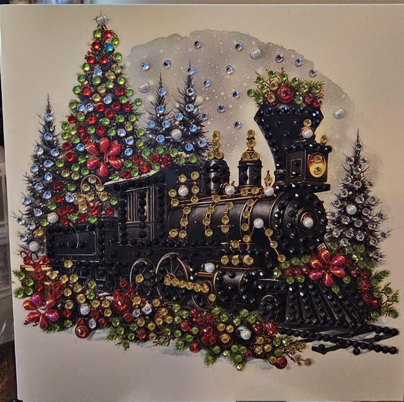 Diamond Art Steam Train Christmas Cards - Various Designs - Optional ...