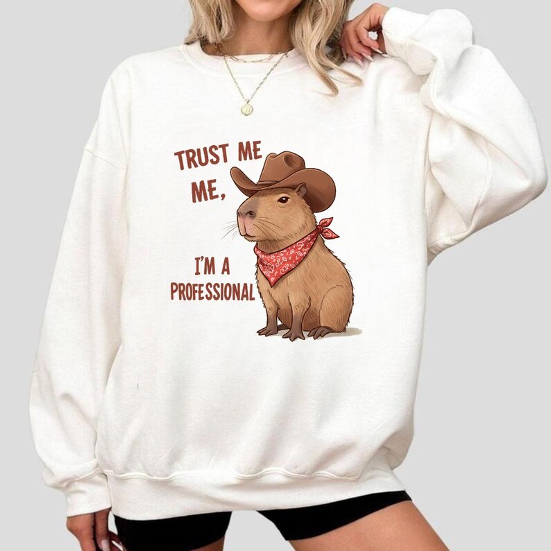 Cowboy Capybara PNG | Trust Me, I'm A Professional | Funny Capybara ...