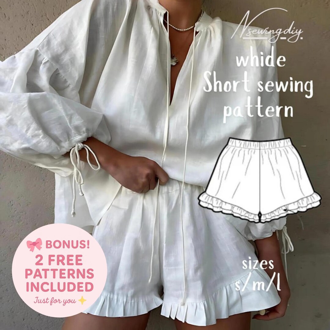 Easy Shorts Pattern Pdf | X/M/L | Elastic Shorts Pdf Sewing Pattern ...