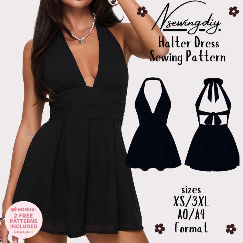 Backless Dress Pattern - Etsy