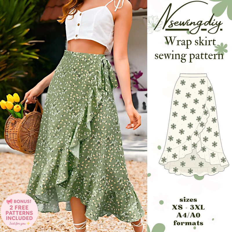 Ruffle Skirt Pattern - Etsy