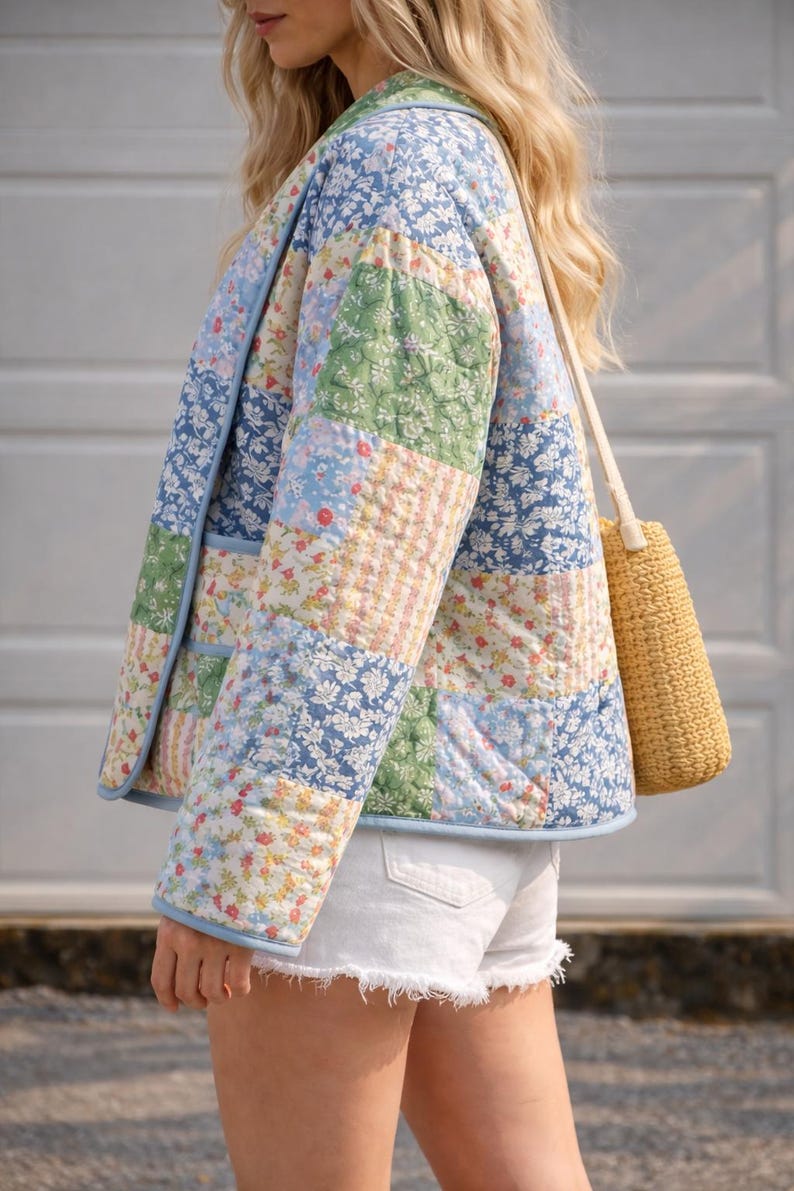 Quilted Patchwork Jacket Sewing Pattern | Relaxed Fit, Beginner ...