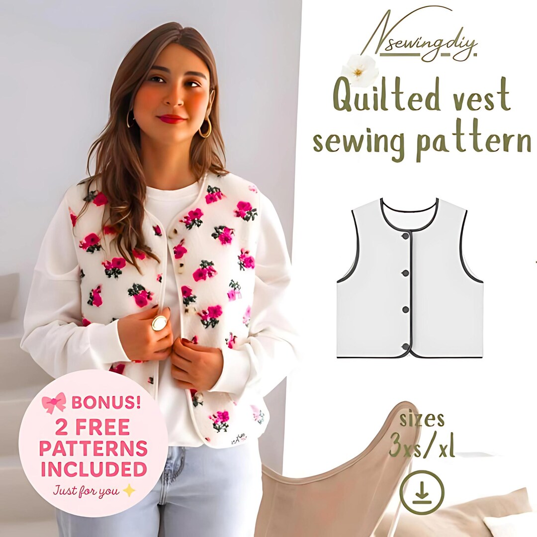 Vest Sewing Pattern | Pdf Sewing Pattern | Tie Top Pattern | Top Sewing ...