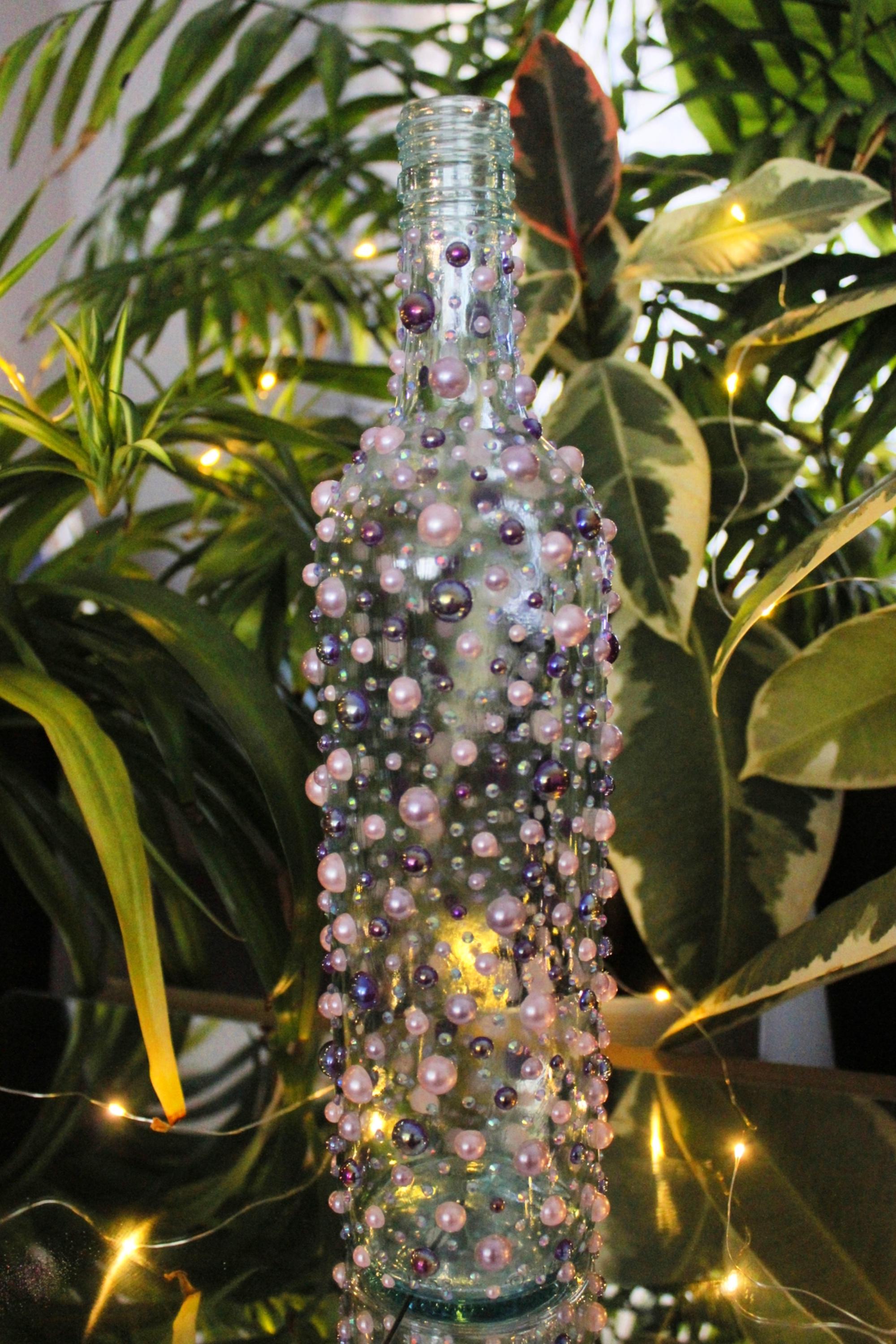 Upcycled and Hand-decorated Glass Bottles - Etsy