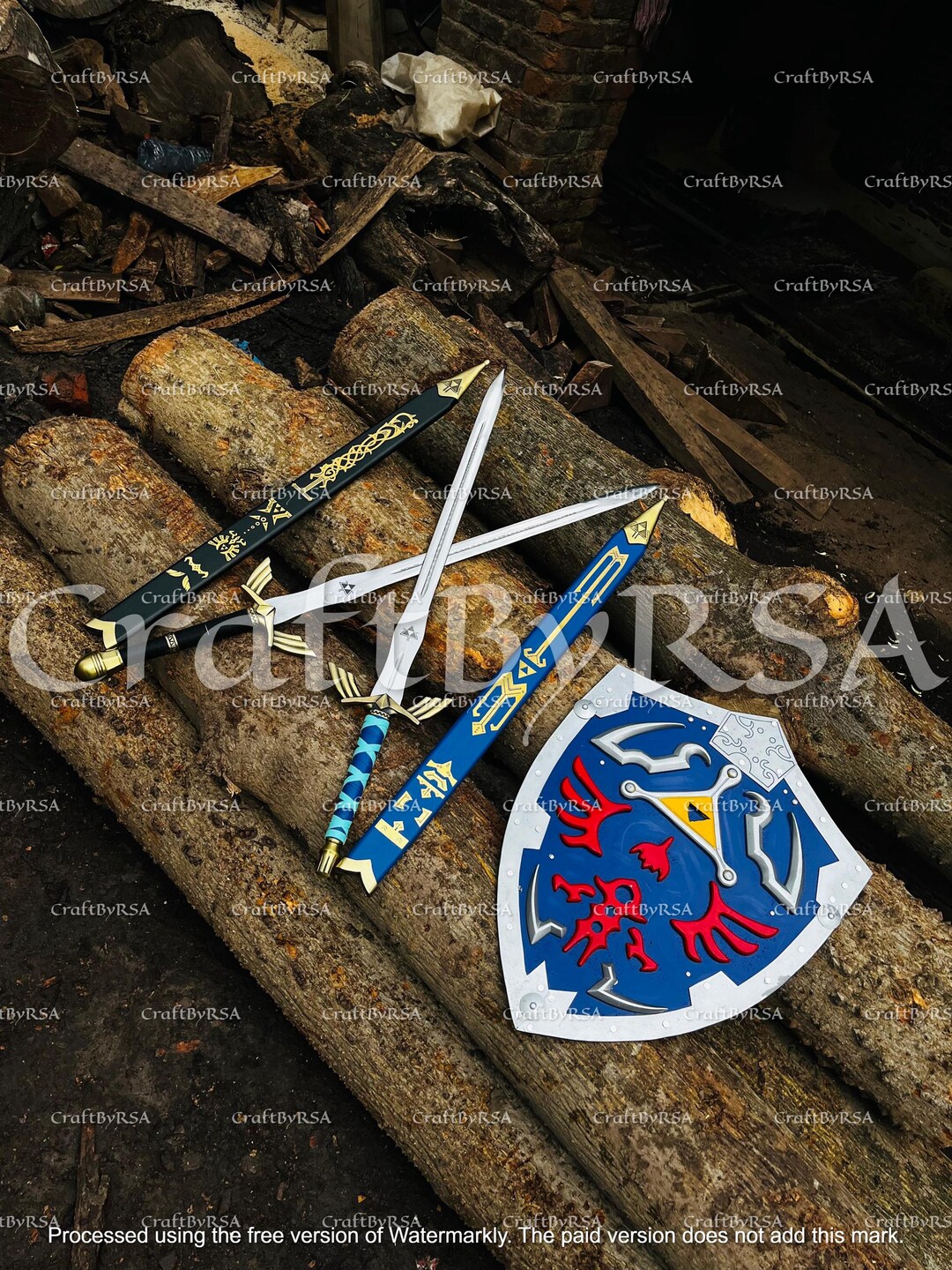 Hand-forged Fantasy Sword & Shield Set | Cosplay, Wall Art - Etsy