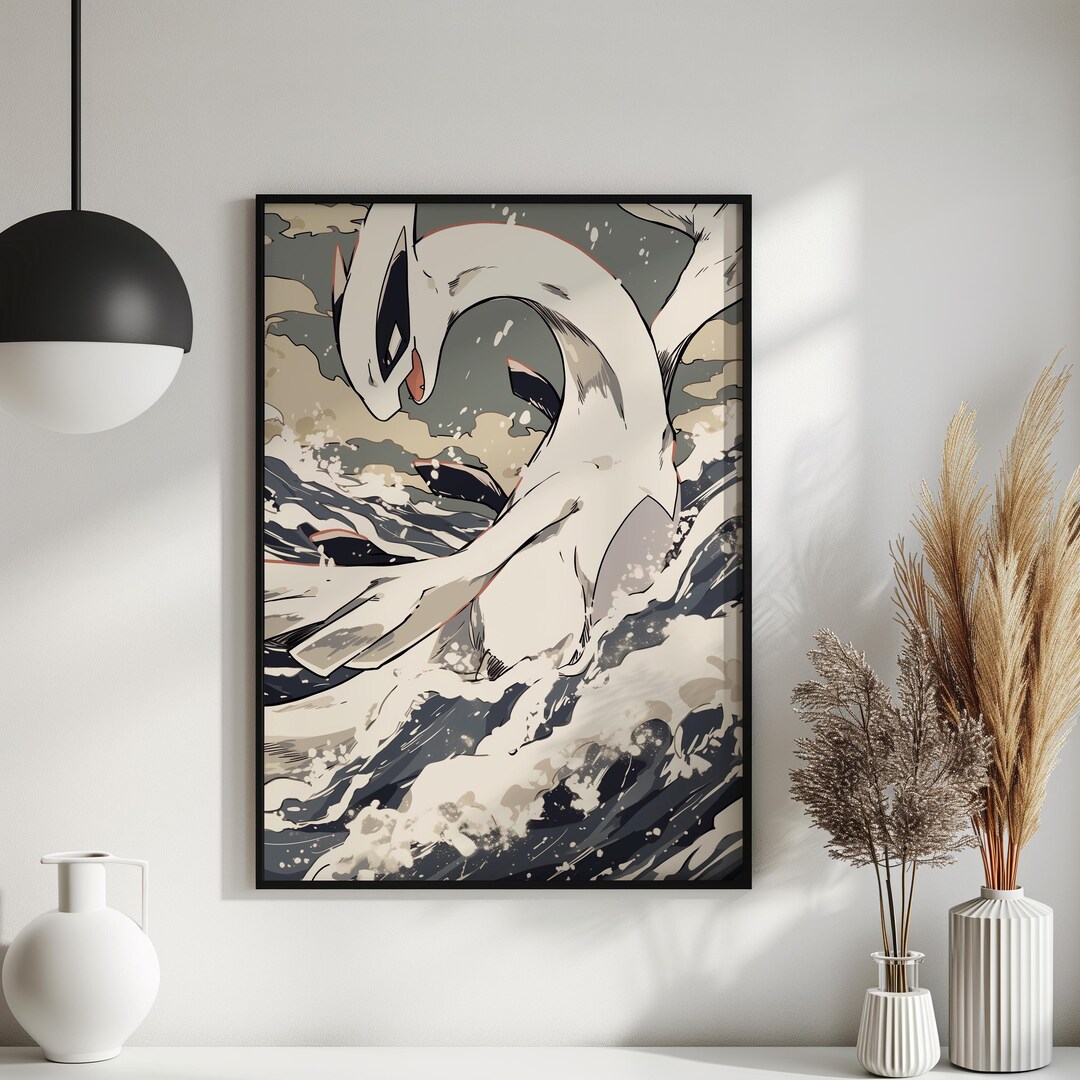 Lugia Japanese Style Poster | Digital Download | Pokemon Poster ...