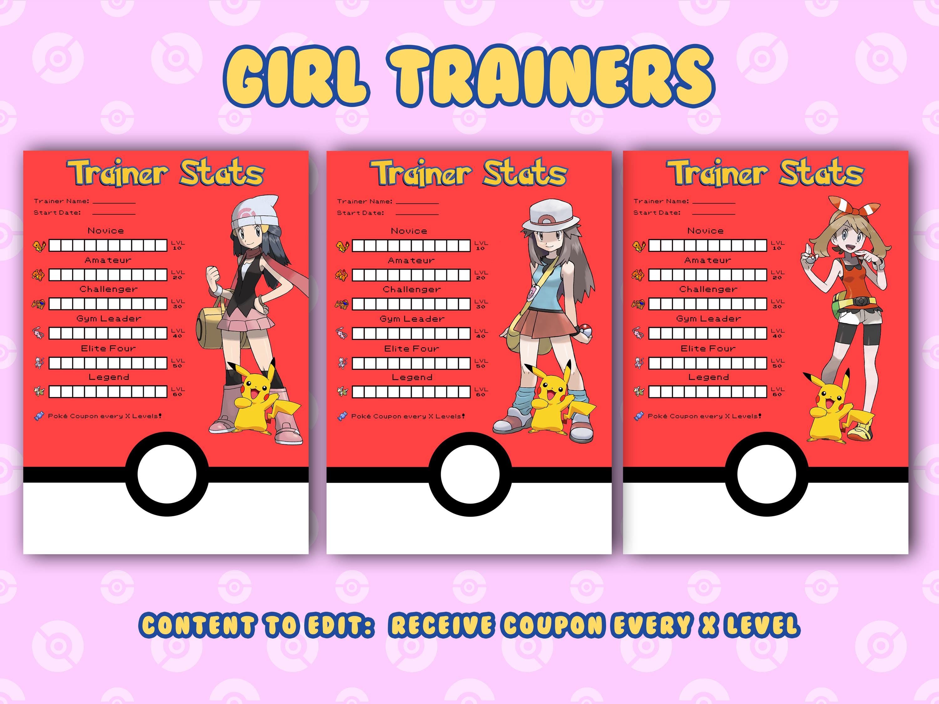 Pokemon Reward Chart | Habit Behavior Tracker | Reward Coupons | for ...