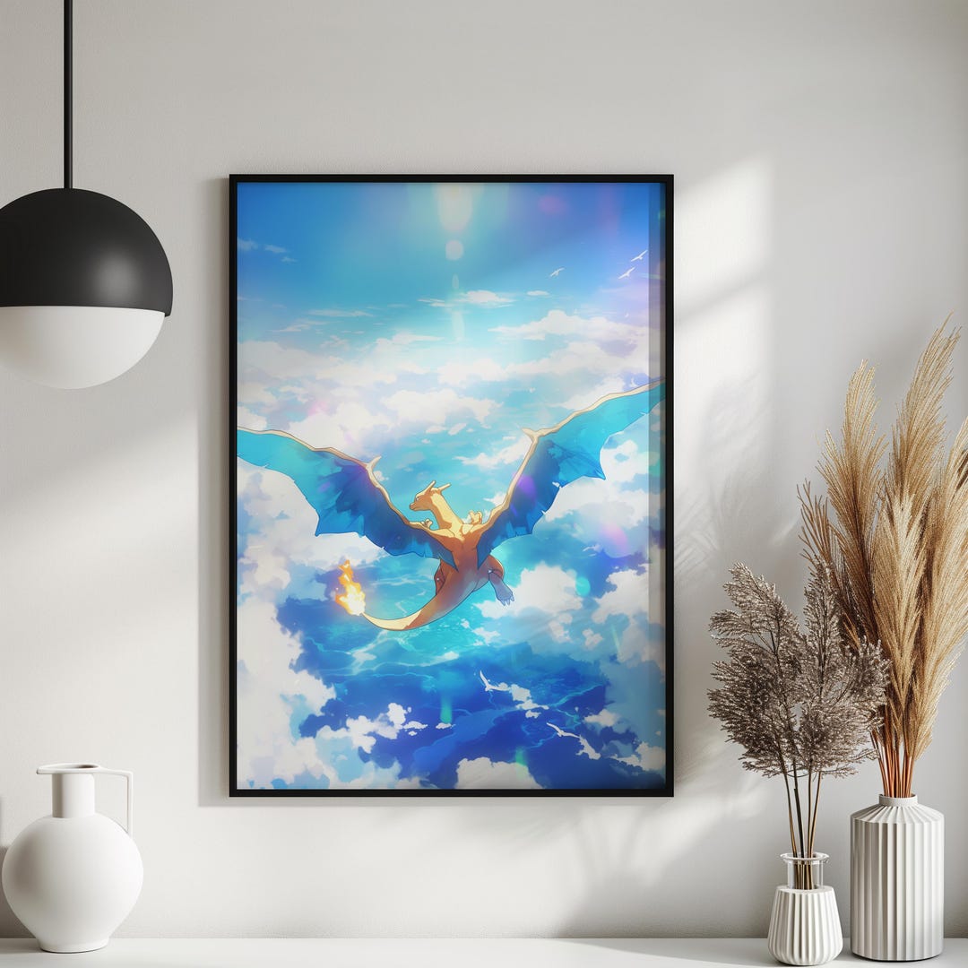 Charizard Poster | Digital Download | Pokemon Poster | Pokemon Gift ...