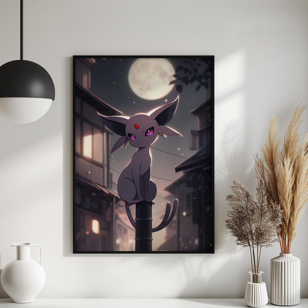 Espeon Moon Poster | Digital Download | Pokemon Poster | Pokemon Gift ...