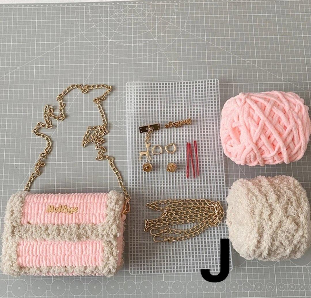DIY Yarn Bag Making Kit:plastic Canvas Crossbody Purse Craft - Etsy