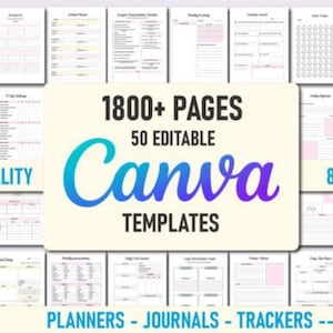 Editable Canva Planner Templates: Daily, Weekly, Monthly (digital ...