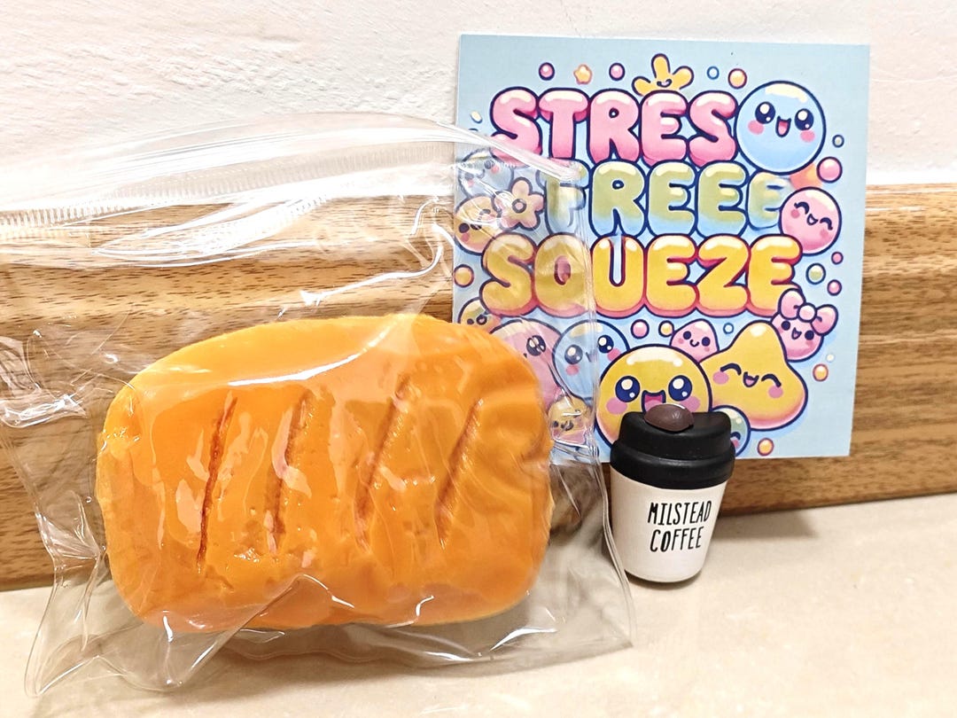 Bread Squishy Squeeze Toy Stress Ball Novel Fidget Toy Stress Relief ...