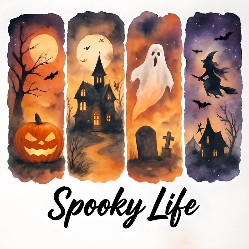Spooky Life PNG | Halloween Sublimation Design | Cute Spooky Season ...
