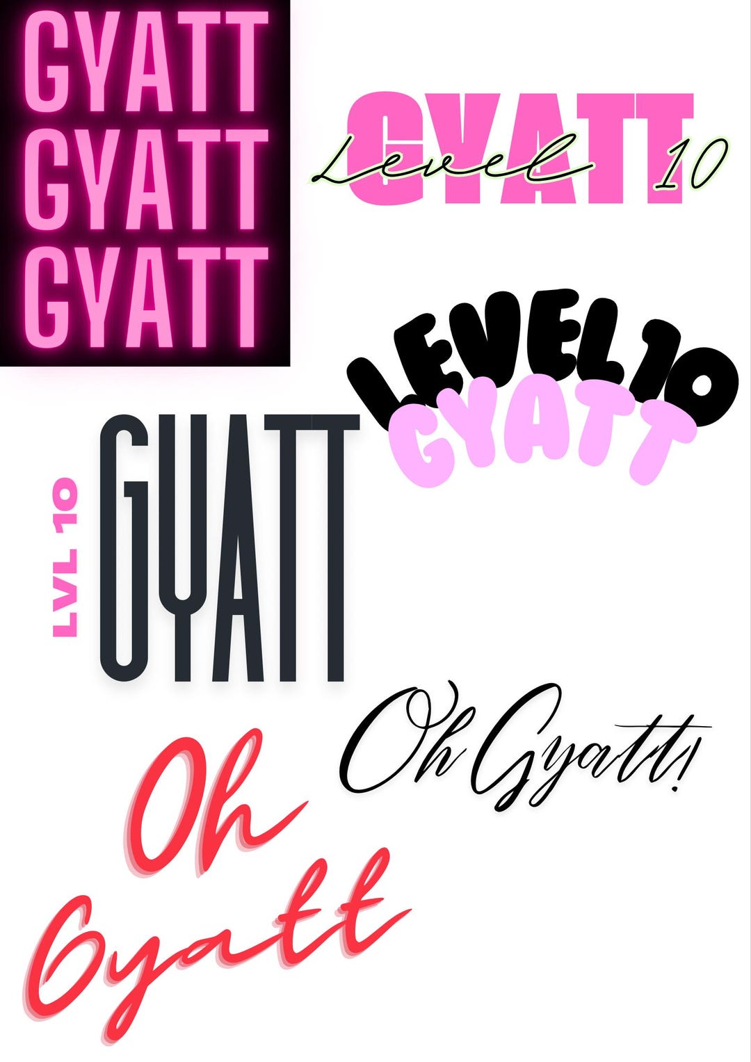 Gyatt Svg Bundle for Mugs, Apparel, Tote Bags, Etc - Etsy