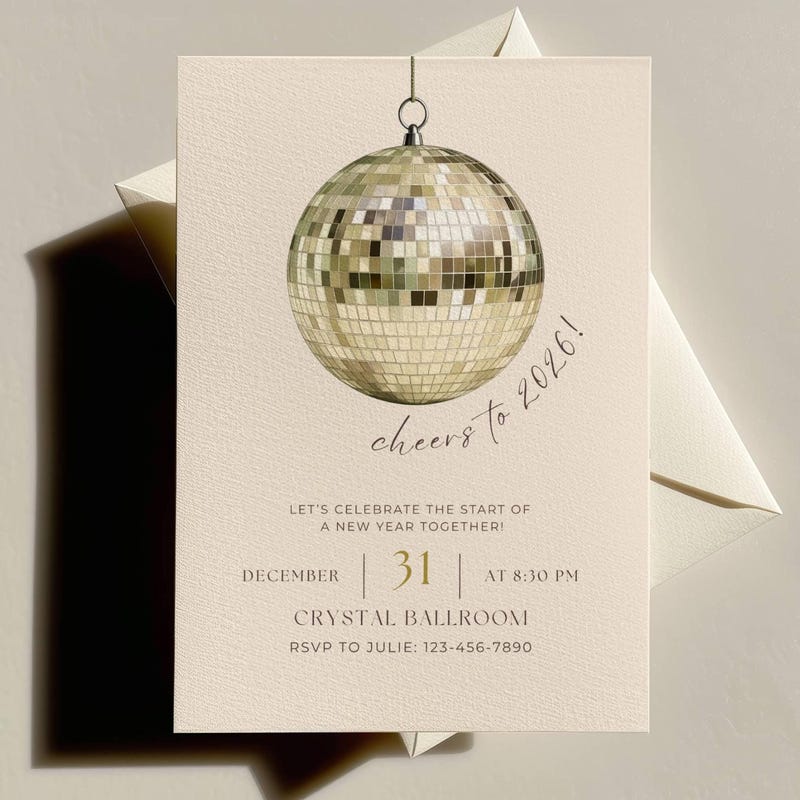 New Year Family Invitation - Etsy UK