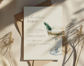 Christmas Invitation Template | Work Christmas Party Invite | Family ...