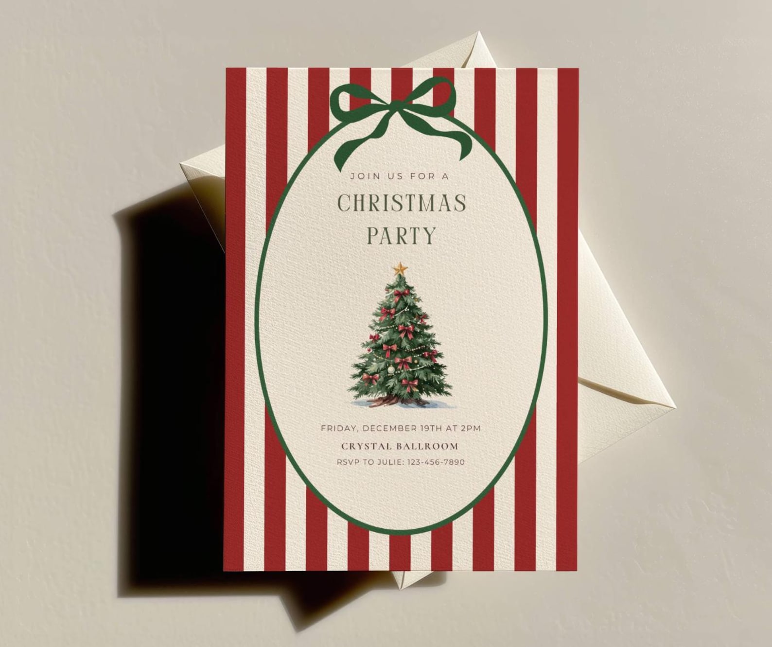 Christmas Invitation Template | Elegant Christmas Invite | Work ...