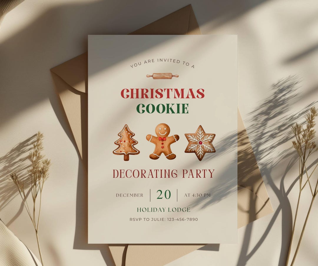 Christmas Cookie Party Invitation | Cookie Decorating Party ...