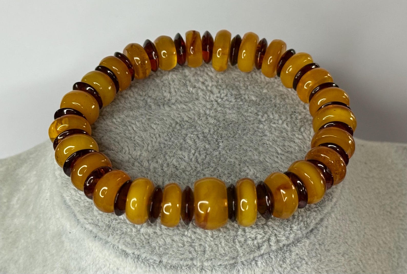 Genuine Amber Stone Beads Bracelet.yellow Baltic Amber Stone Bracelet ...