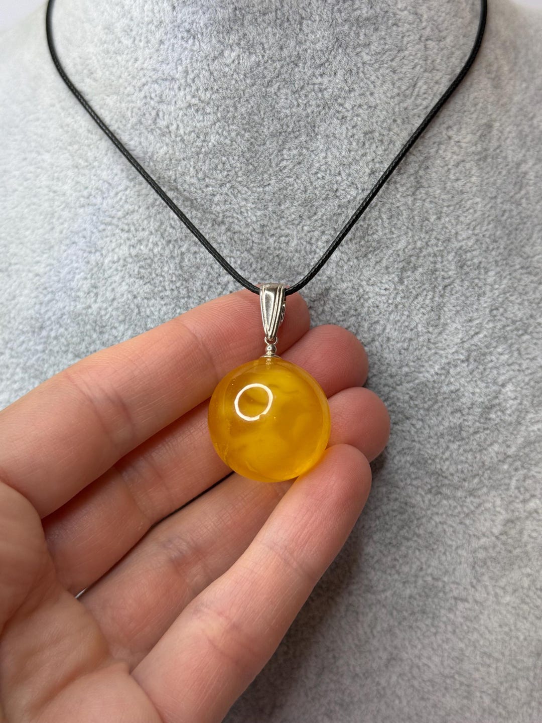 Baltic Amber Pendant.yellow Amber Stone Pendant.amber Jewelry With ...