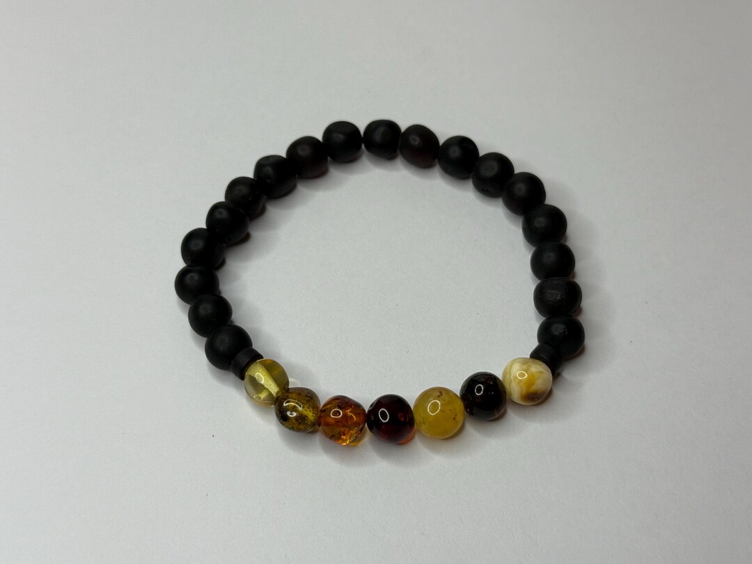 Genuine Matte Amber Stone Beads Bracelet.baroque Shape Amber Bracelet ...