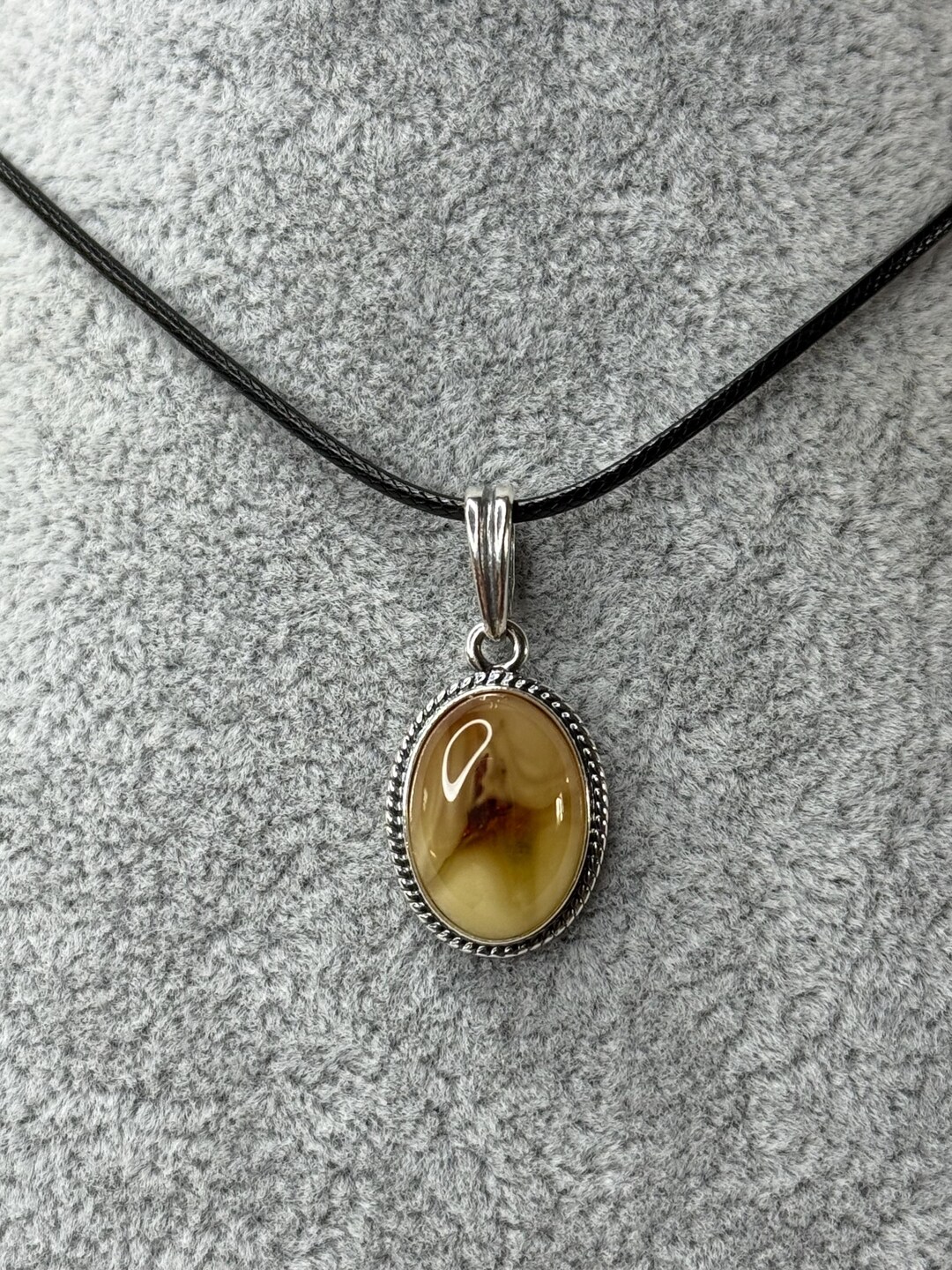 Natural Baltic Amber Pendant.cognac Amber Stone Pendant.genuine Amber ...