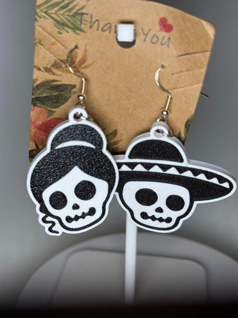 Skull Mismatched Earring Gothic Halloween Accessory Design Sugar Day ...